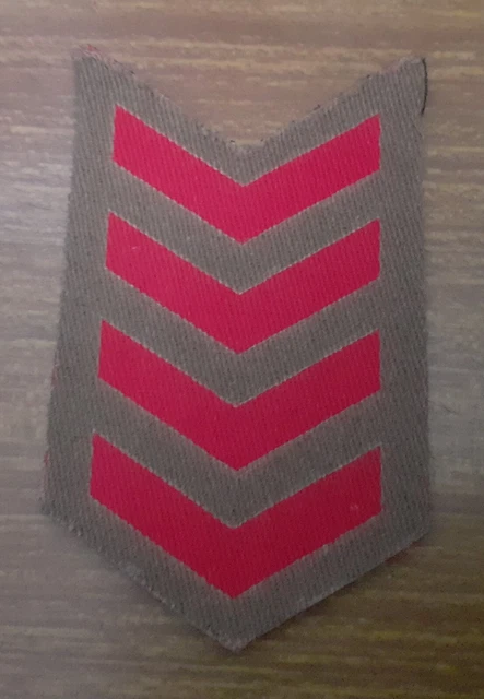 BRITISH ARMY & Empire Forces WW2 4 x Overseas Service Chevrons Fabric ...