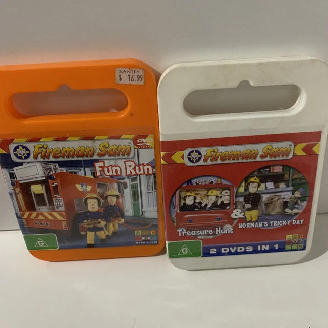 FIREMAN SAM - Fun Run (DVD, 2004) + Treasure Hunt + Normans Trick Day 3 Episodes $14.99 ...
