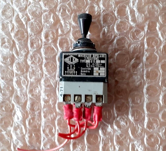 INTERRUPTEUR VÉHICULE VINTAGE, inverseur bipolaire 3 positions , ECE ...