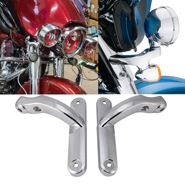 MOTORCYCLE DRIVING PASSING Spot Fog Light Turn Signal Bracket For ...