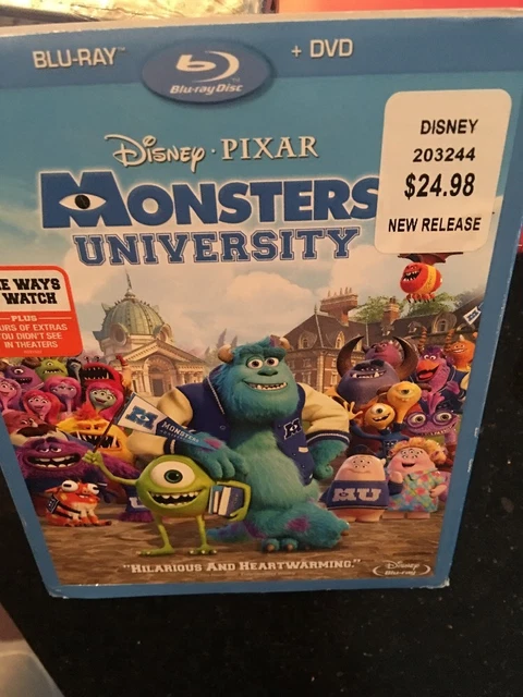 DISNEY PIXAR BLU-RAY + DVD Combo Monsters University SLIP COVER SEALED ...