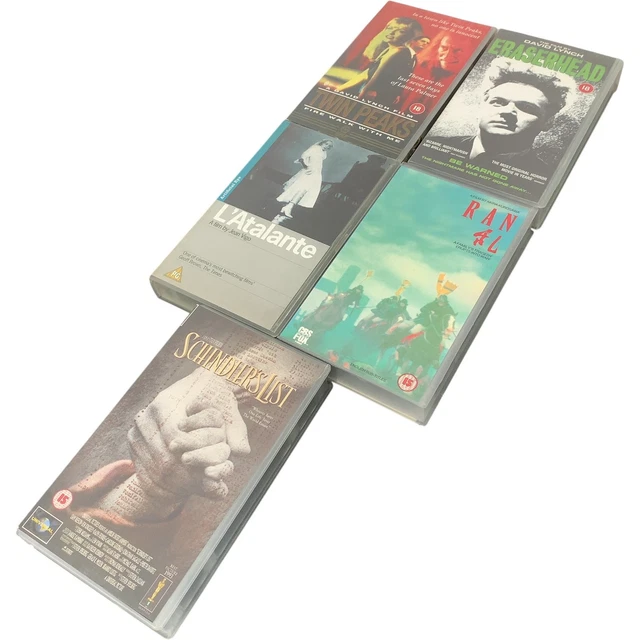 VHS BUNDLE TWIN Peaks Eraserhead L'Atalante Ran Schindlers List ...