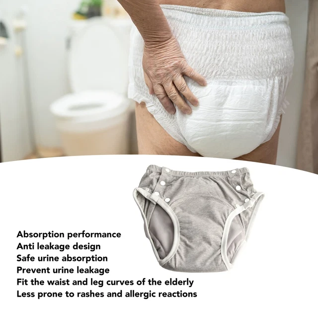 Diaper Leakproof Extra Absorbency Pure Cotton Incontinence Diaper Grey