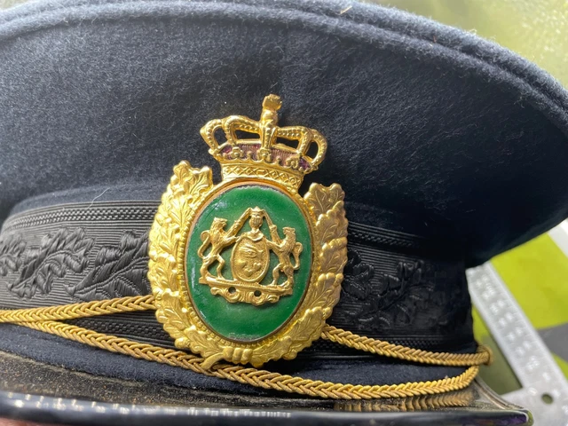 ORIGINAL VINTAGE DANISH Police Officer's Peaked Cap with Badge - Size ...