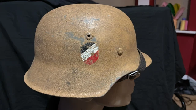 WW2 GERMAN M42 Afrika Korps SD Battle Helmet Size 58 £240.00 - PicClick UK