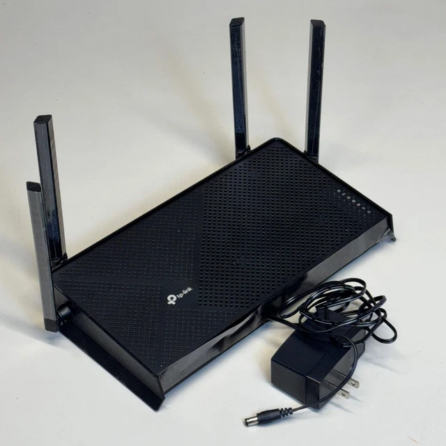 TP-LINK DUAL-BAND WI-FI 7 Router Size 10.5” L x 5.5” W Black BE3600 ...