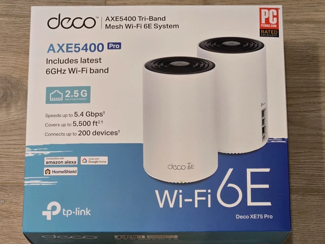 TP-LINK DECO AXE5400 Tri-Band WiFi 6E Mesh System (Deco XE75 Pro) - 2 ...