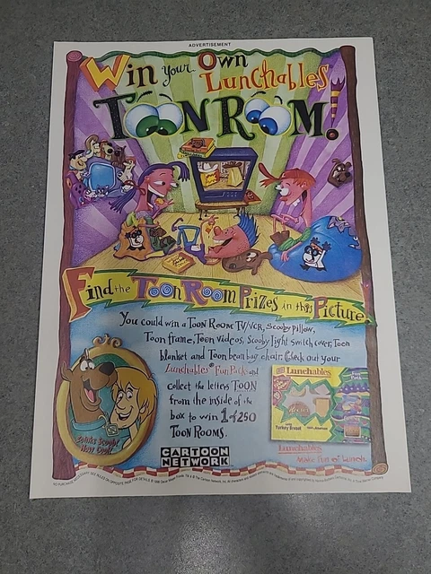 CARTOON NETWORK SCOOBY Doo Lunchables Print Ad 1998 8x11 Wall Art $13. ...