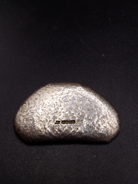 VINTAGE 2001 SILVER Ingot Style Stone Pebble Paperweight Approx 48g ...