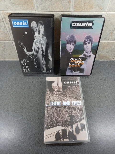 3X OASIS VHS Tapes Live By The Sea,There And Then & Don't Look Back ...