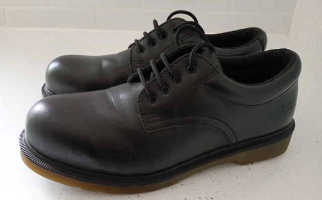 DR. MARTENS AIR Wair Steel Toe SDM1594 Black Leather Shoes UK 8 VGC ...