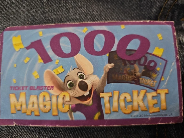 RARE: CHUCK E. Cheese's Ticket Blaster 1000 Magic Ticket Redeem 🏆🌟 EUR ...
