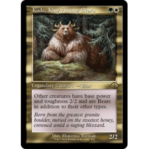 KUDO, KING AMONG Bears (cadre rétro) X4 M/NM Magic MTG Modern Horizons ...