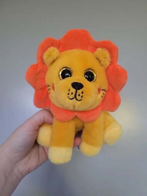 ALEHOP SOFT TOY Plush Yellow And Orange Lion Plush Bnwt Glitter Eyes £ ...
