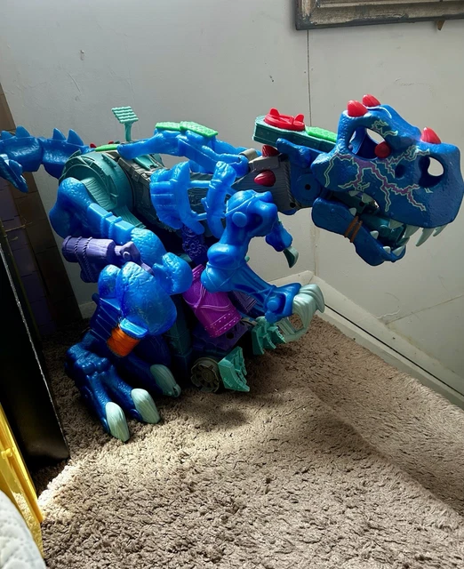 FISHER-PRICE IMAGINEXT ULTRA T-Rex Blue Ice Dino 2015 Mattel Light ...