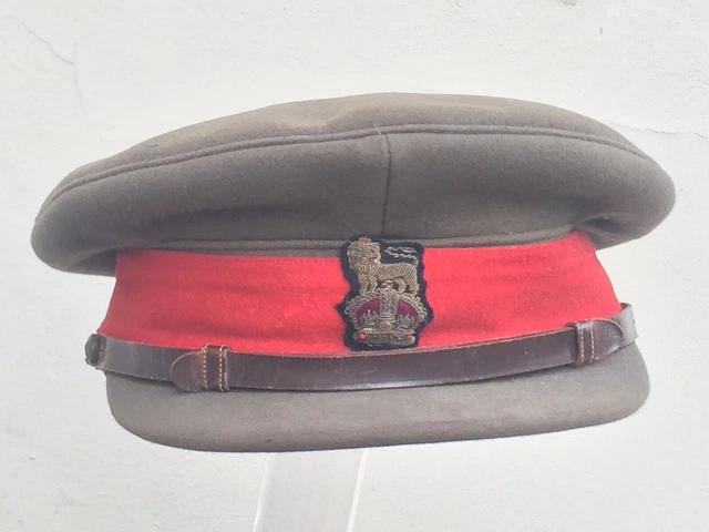 WW1 BRITISH ARMY Staff Rank Officers Service Dress Cap In Fine Wool ...