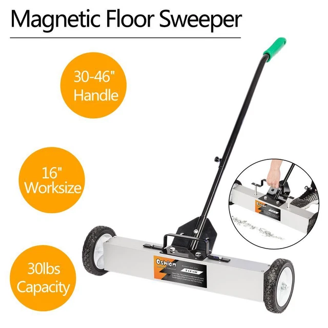 24 IN MAGNETIC Roller Sweeper Magnet Pick Up Tool 30lbs Capacity 7 ...