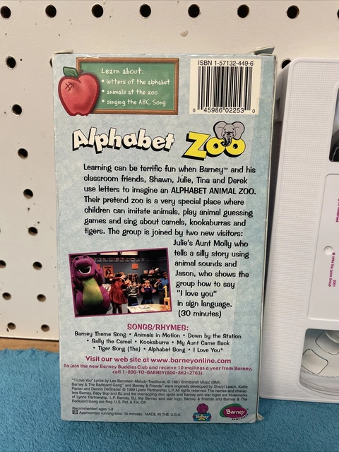 BARNEY - BARNEYS Alphabet Zoo (VHS, 2000, collection classique) EUR 9 ...