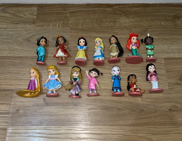 DISNEY ANIMATORS COLLECTION Mini Princess Figures 3” Toddler Dolls Toys ...