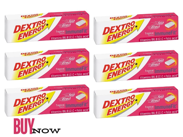 DEXTRO ENERGY DEXTROSE Glucose Tropical 47g Pack of 6 £6.25 - PicClick UK