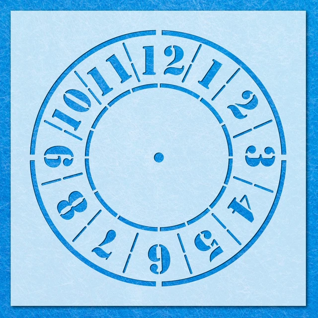 MODERN CLOCK NUMBERS Stencil: Mylar Airbrush Wall Art Painting Crafts ...