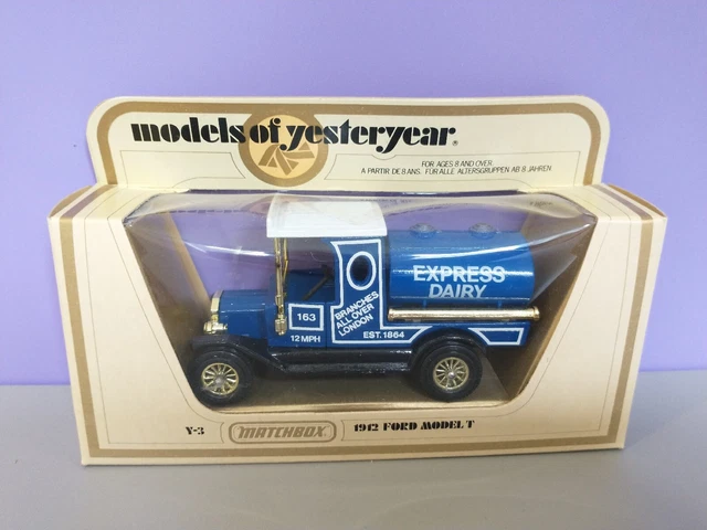 MATCHBOX MODELS OF Yesteryear Y3 1912 Model T Ford Express Dairy Boxed ...