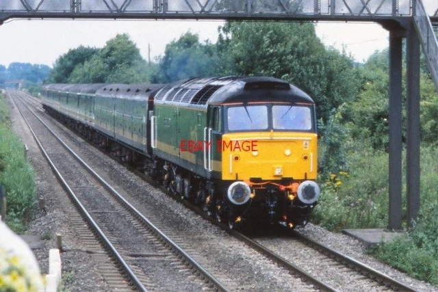 PHOTO CLASS 47 Loco Great Western Livery Motorail At Colthrop 2000 £1. ...