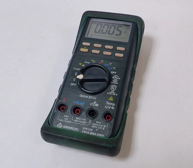 GREENLEE DM-820 TRUE Rms Dmm Digital Multimeter, Cat Iii 1000V / Cat Iv ...