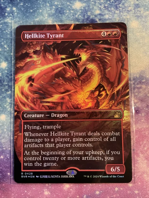 HELLKITE TYRANT - ANIME BORDERLESS FOIL - Ravnica Remastered, MTG comme ...