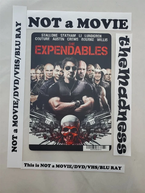 THE EXPENDABLES BACKER Card Sly Stallone Jason Statham Jet Li Steve ...