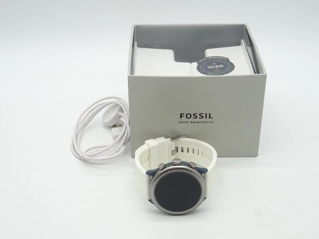 FOSSIL SPORT DW9F2 Bracciale Silicone Bianco 43mm -rivenditore- EUR 32 ...