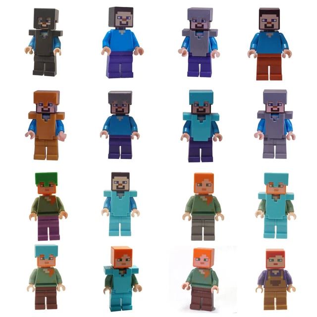 LEGO MINECRAFT STEVE & Alex skins Minifiguras - Armure facultative ...