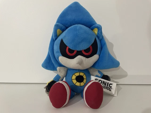 RARE SONIC THE Hedgehog 8 Inch Metal Sonic Plush Soft Toy Sega Jakks ...