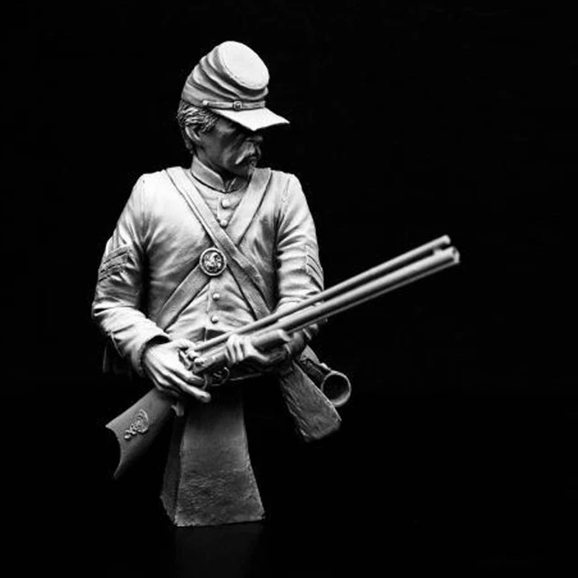 1/10 SCALE RESIN Model Kit American Civil War Soldier Bust Historical ...