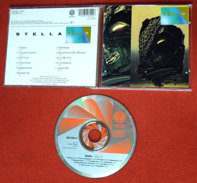 YELLO STELLA WEST GERMANY FRANCE CD TOP! oop early press 1985 ELECTRO ...