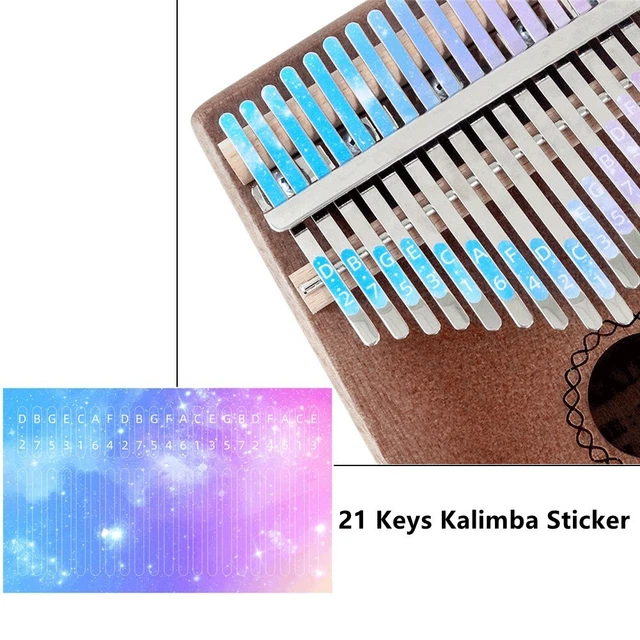 SCALE NOTE KALIMBA Sticker Sticker Parts Kalimba Scale Learner Tools 21 ...