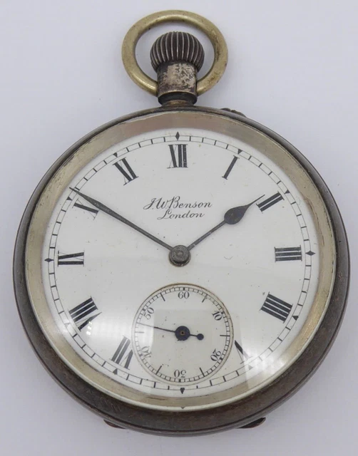 RARE WW1 JW Benson Solid Silver Royal Artillery Pocket Watch 1916 Arrow ...