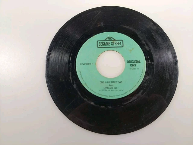 ONE AND ONE Make Two Just One Me Sesame Street 45 RPM Record CTW 1978 ...