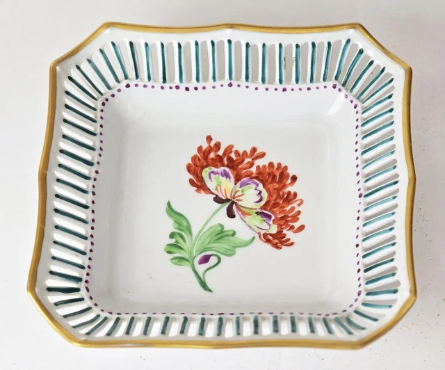 🍽️ PETIT PLAT Porcelaine de Saxe • Vide Poche • Peint à la Main ...