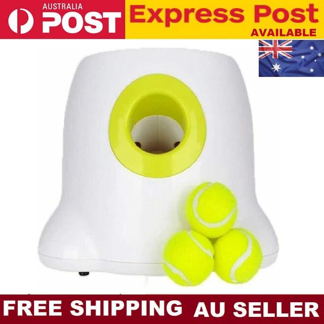 AUTO DOG BALL Launcher Thrower w/3 Balls Automatic Tennis Fetch ...