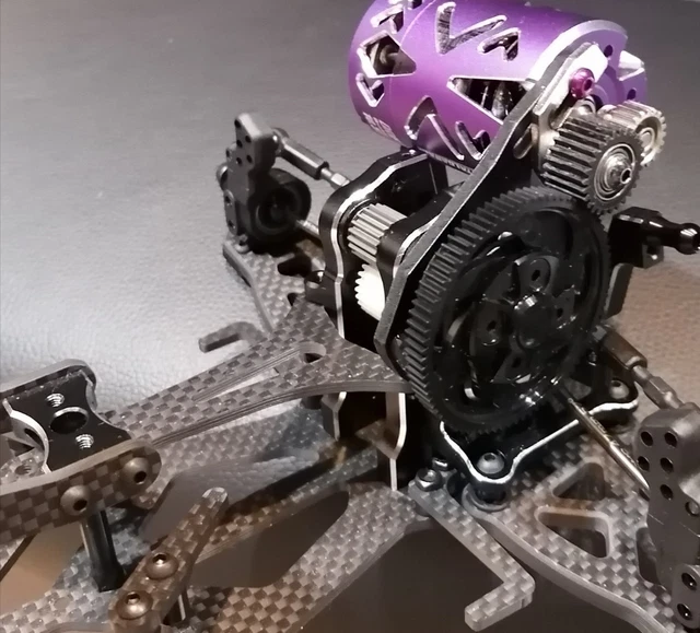 VARIABLE MOTOR MOUNT For Yokomo Md1.0 Aluminum Black High Overhead £72. ...