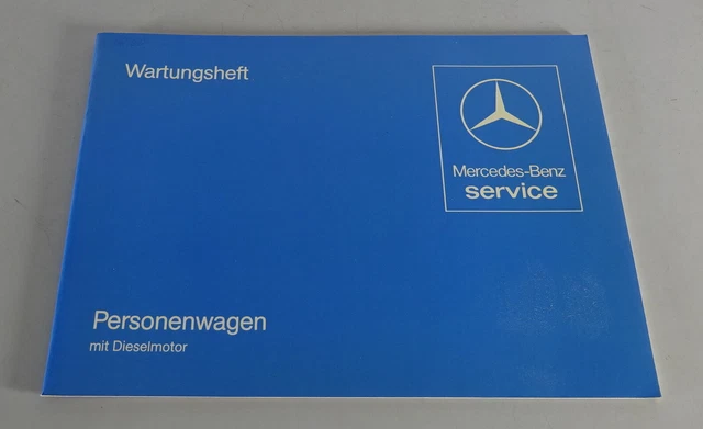 SERVICE BOOK MERCEDES Benz W123 Diesel blank without entries Condition ...