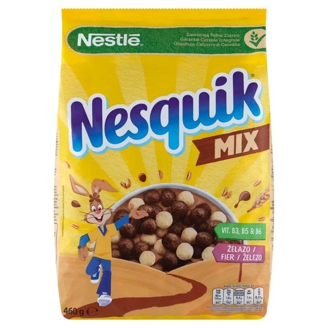 NESTLÉ NESQUIK MIX Breakfast Cereals Chocolate Vanilla 460g £8.79 ...