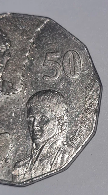 1998 AUSTRALIAN 50 cent coin George Bass Matthew Flinders 1798-1998 2nd ...