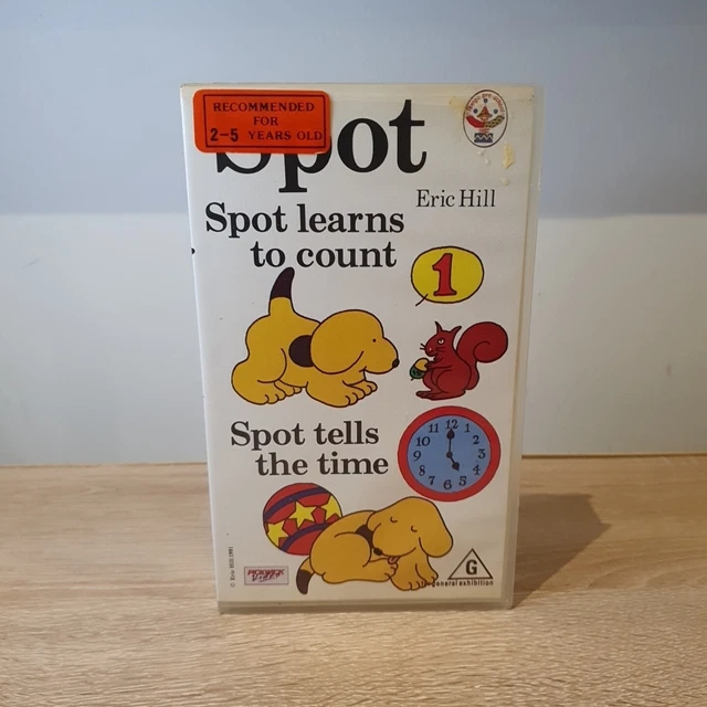 SPOT LEARNS TO Count / Spot Tells The Time VHS Video 1991 Eric Hill $12 ...