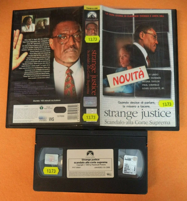 VHS FILM STRANGE JUSTICE SCANDALO ALLA CORTE SUPREMA 1999 Taylor (F224 ...