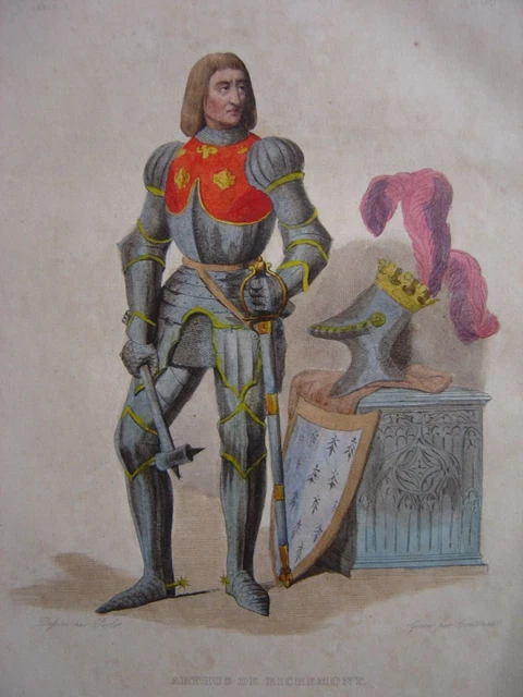 GRAVURE DU XIXÈME siècle Portrait de ARTHUR DE RICHEMONT Arthur III de ...