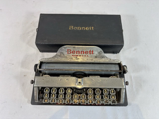 RARE MACHINE À écrire Bennett 1913 Fonctionne Typewriter EUR 450,00 ...