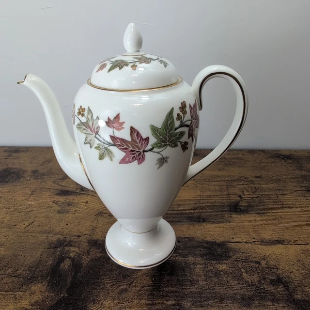 VINTAGE WEDGWOOD BONE China Ivy House Coffee Pot Gold Trim £14.99 ...