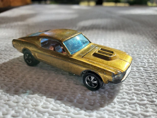 1968 HOT WHEELS Original Redline CUSTOM MUSTANG GOLD Patina VGC sweet ...